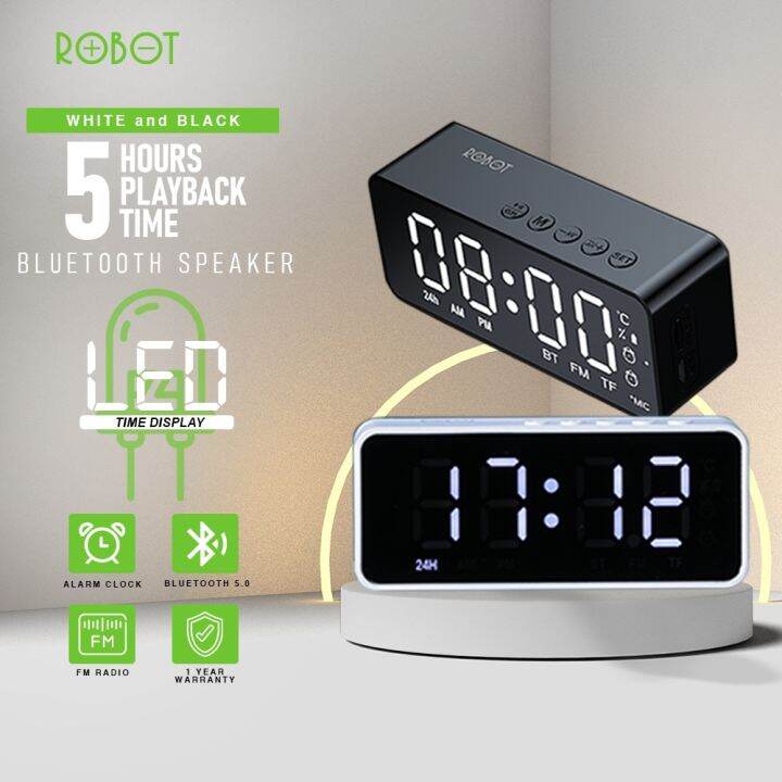 Robot RB150 Bluetooth Wireless Portable Bluetooth Speaker Alarm Clock ...