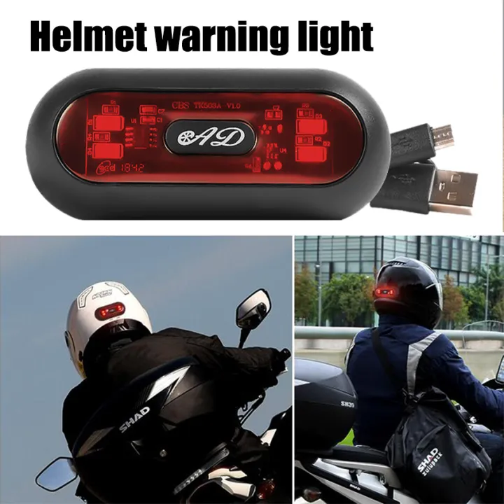 Universal Motorcycle Helmet Bright Flashing Led Light Night Riding ...