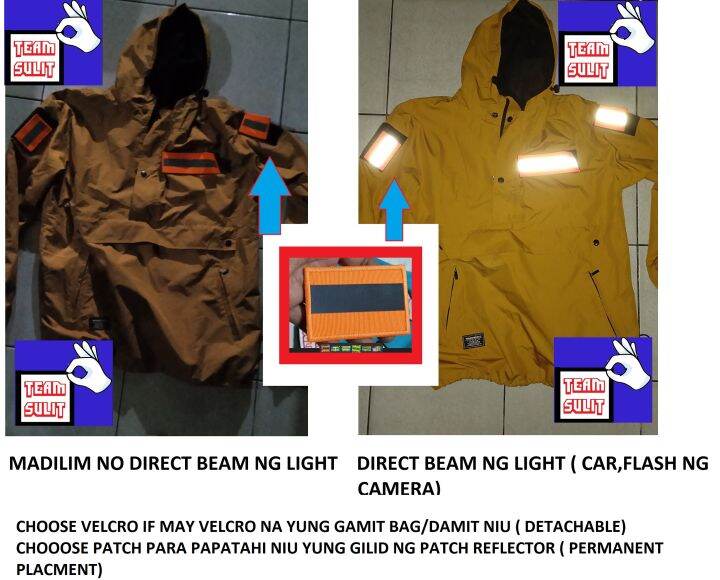 Light Reactive Reflector Patch embroidery Safety officer OHS night ...