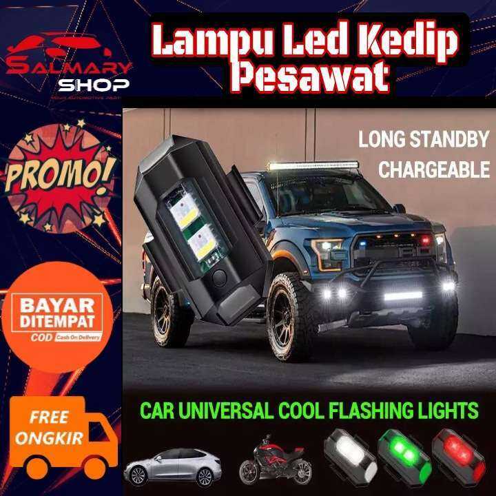 Lampu LED Kedip Model Blits Pesawat Drone Sepeda Motor Mobil Truk Bis ...