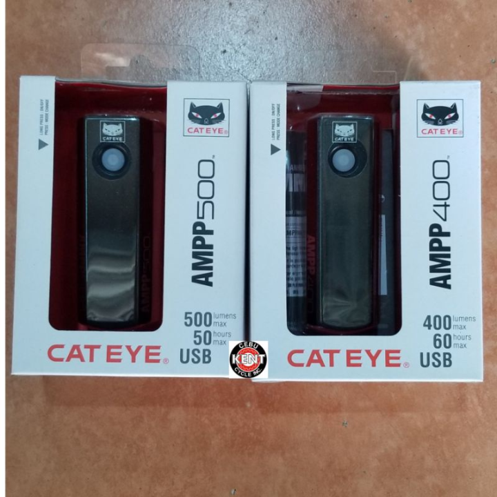 Cateye AMPP 400 500 USB Rechargeable Front Light Headlight | Lazada PH