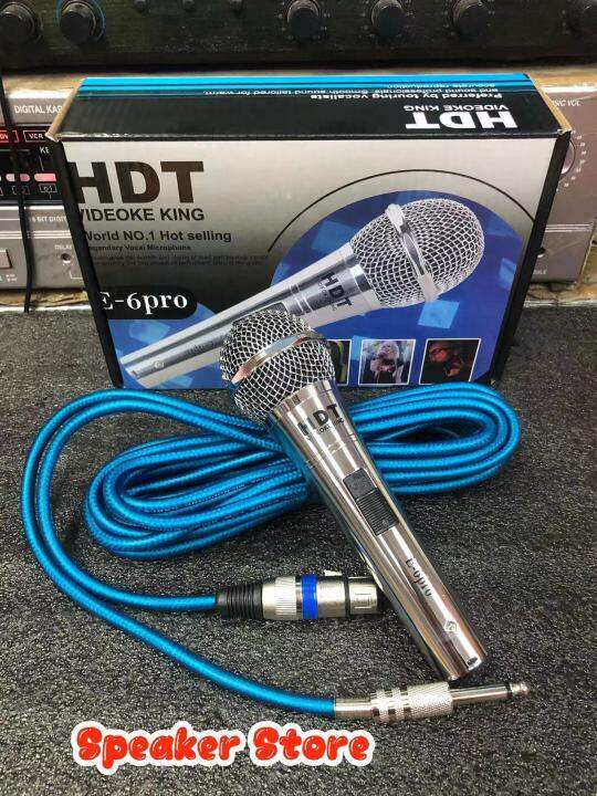Heavy duty microphone HDT E-6pro (silver) with blue mic wire heavy duty ...