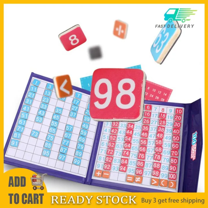 Magnetic Hundred Number Board for Children Math Teaching 1 to 100 Count ...