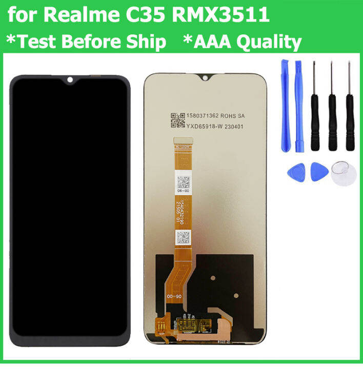 for Realme C35 RMX3511 LCD Display Touch Screen Glass Digitizer ...
