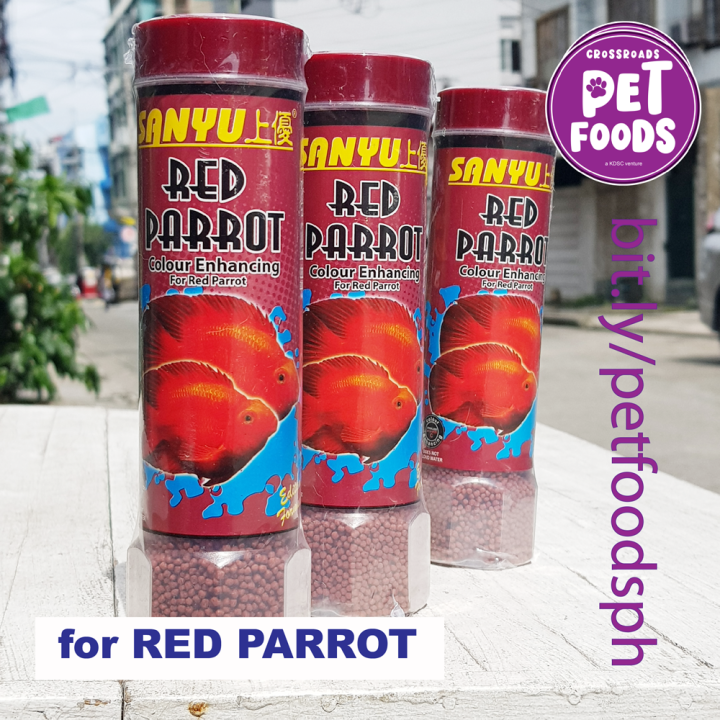 SANYU RED PARROT FISH FOOD • COLOUR ENHANCING FORMULA • 100g | Lazada PH