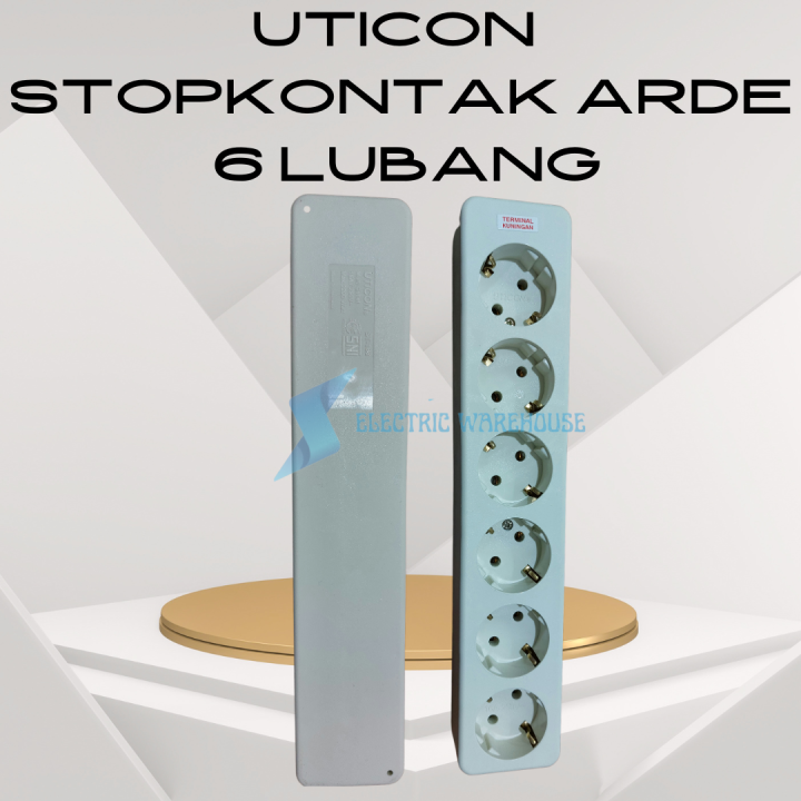 UTICON STOP KONTAK ARDE 6 LUBANG ST-168 / ST168 | Lazada Indonesia