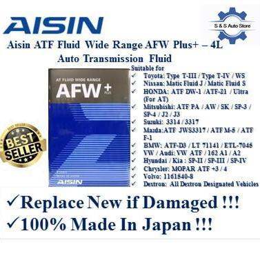 AISIN ATF Fluid Wide Range AFW +Plus – 4L Gear Oil / Transmission Fluid ...
