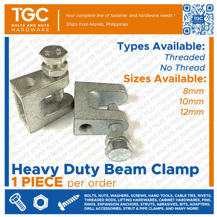 TGC 1PC 8mm 10mm 12mm Heavy Duty Beam Clamp | C Clamp | I-Beam Lifting ...
