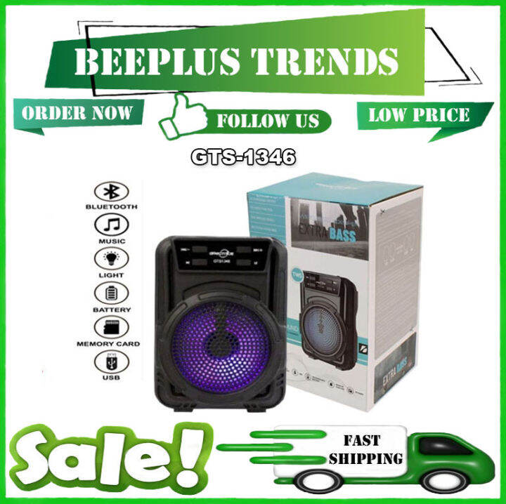 BT- Greatnice GTS 1346 Wireless Bluetooth Speaker EXTRA BASS 3 INCHES | Lazada PH