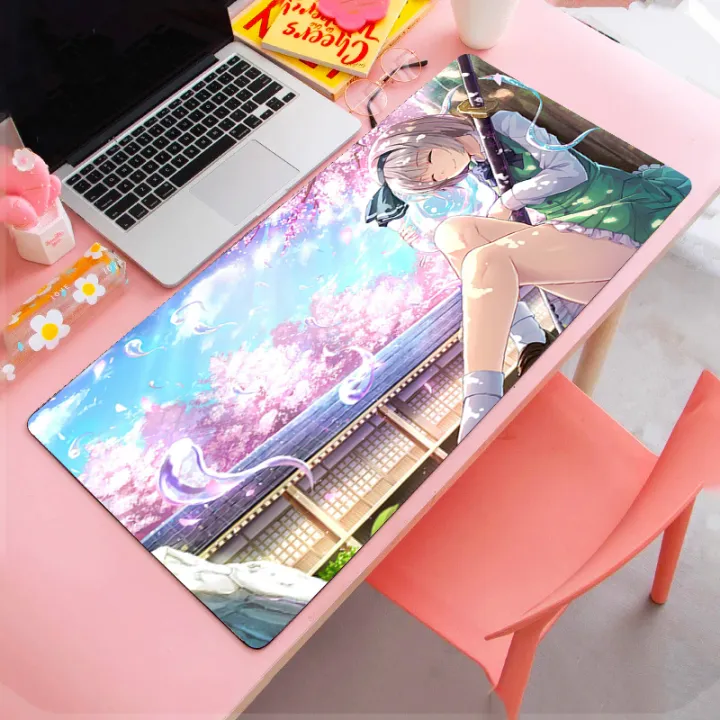 Touhou Deskpad Anime Mouse Pad Kawaii Accessories Mause Pad Gamer Desk ...