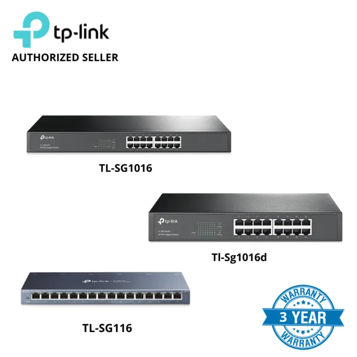 Tp Link Tl Sg1016 16 Port Gigabit Switch 16 10 100 1000m Rj45 Ports