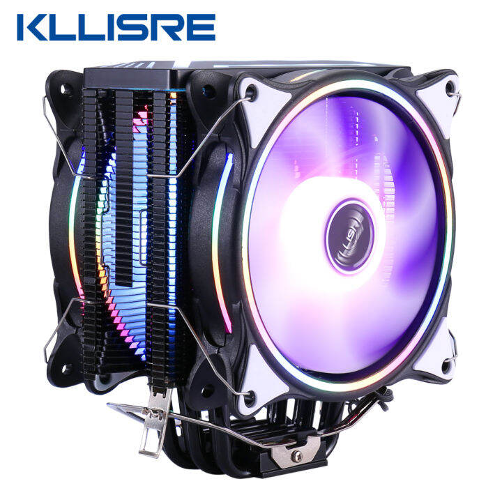 Kllisr CPU Cooler Radiator Fan 6 Heat Pipes RGB PWM 4PIN Quiet For Inte ...