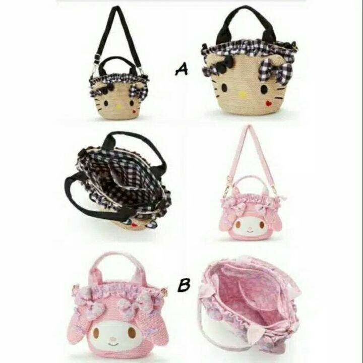 Tas My Melody / Hello Kitty Model 2 in 1 Motif Rajut | Lazada Indonesia