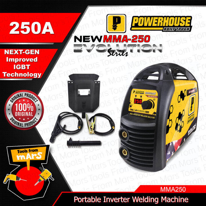 POWERHOUSE 250A IGBT Evolution Series Portable Inverter Welding Machine ...
