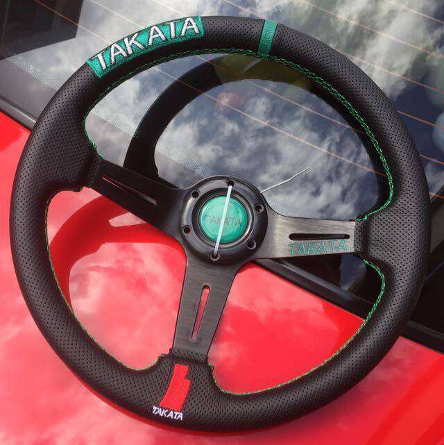 TAKATA Semi Deep Dish Steering Wheel Leather (350MM) | Lazada