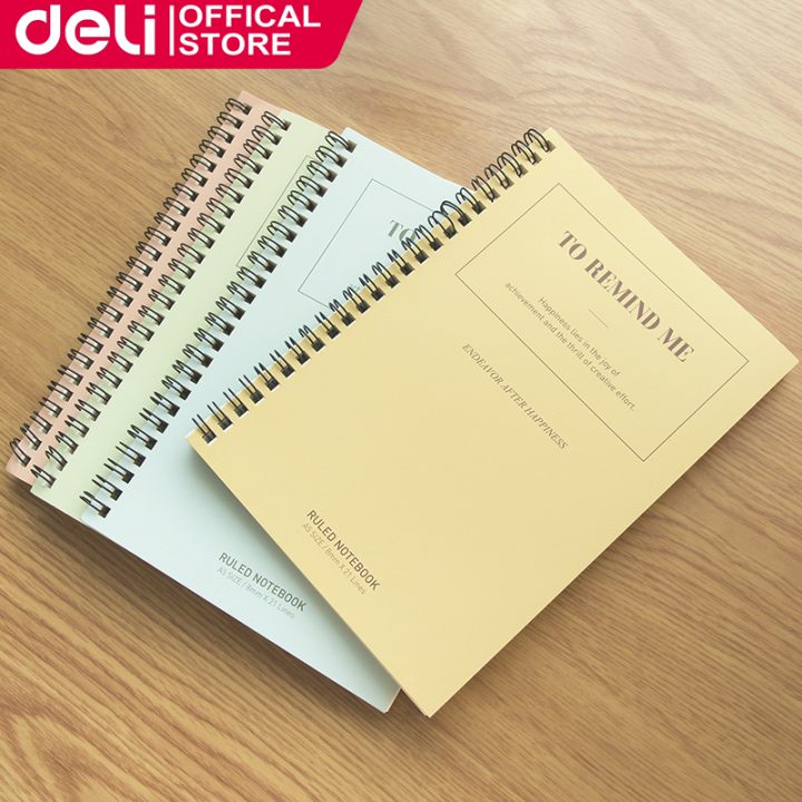 Deli A5 Notebook Spiral Notebook For School Supplies Aesthetic Journal ...