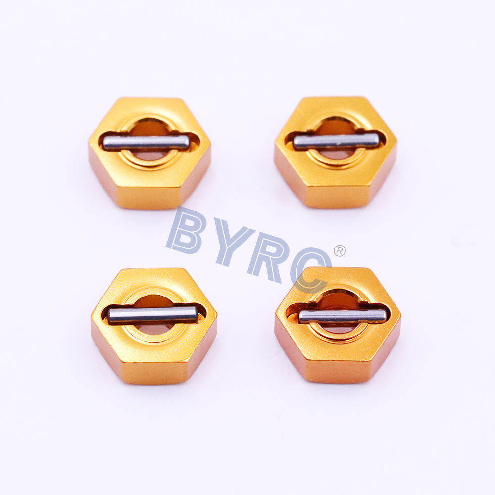 4PCS 12mm Wheel Hex Drive Hub Adapter Combiner Coupler With Pins Screws ...