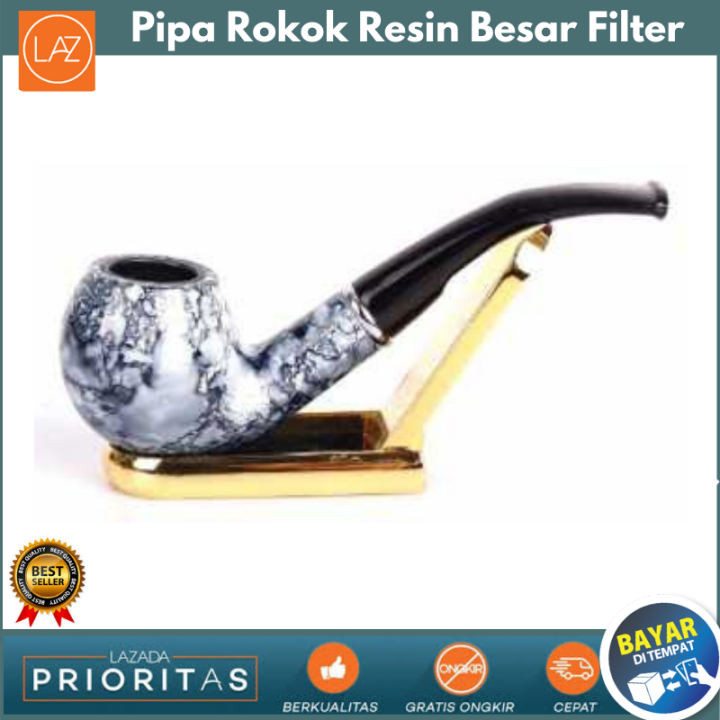 BAYAR DI TEMPAT Pipa Rokok Resin Besar Filter / Pipa Rokok Desain Unik ...