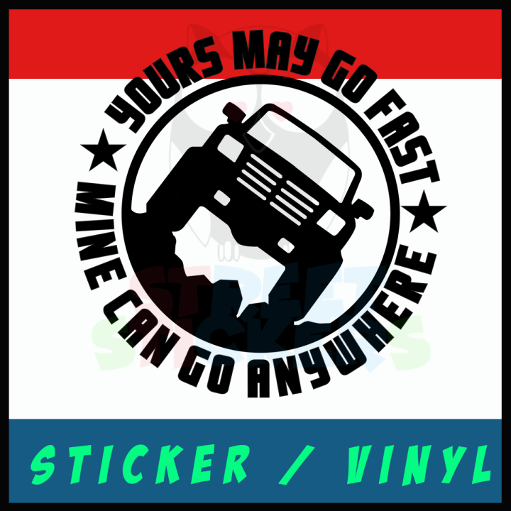 4x4 You May Go Fast Car Stickers Body Mirror Door Hilux Ranger Ford ...