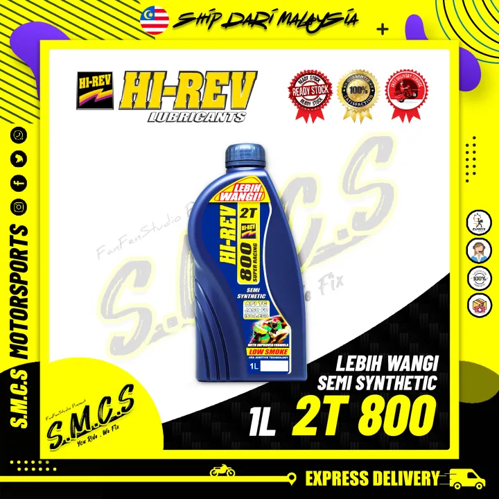 HI-REV Hirev 2T 800 Semi Synthetic Oil [100%ORI] HIREV Minyak Hitam ...