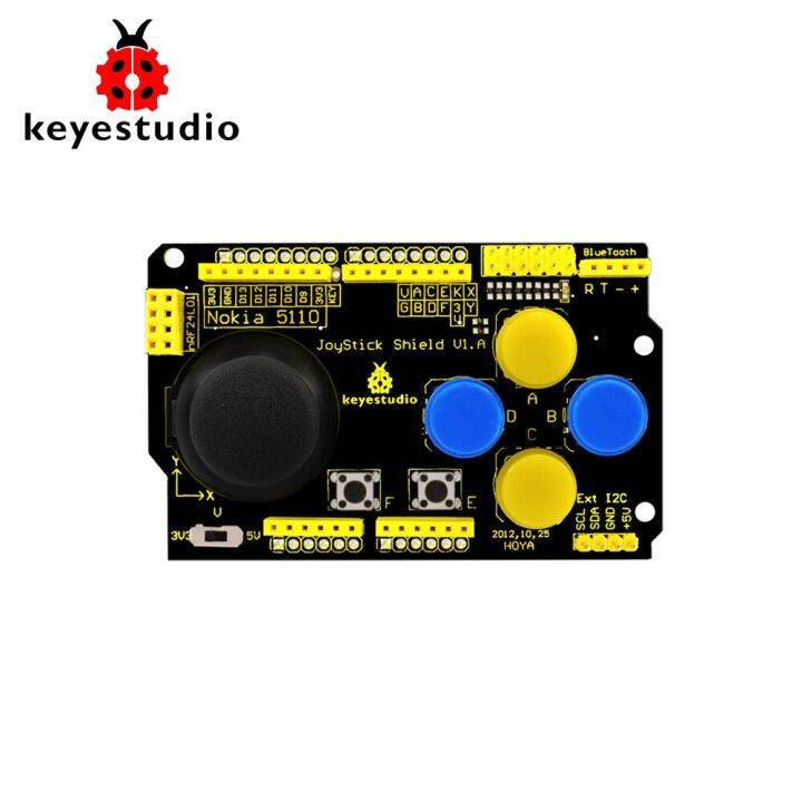 Keyestudio จอยสติ๊ก V1.0ป้องกัน P-S2สำหรับ Arduino NRF24L01 Nk 5110 LCD ...