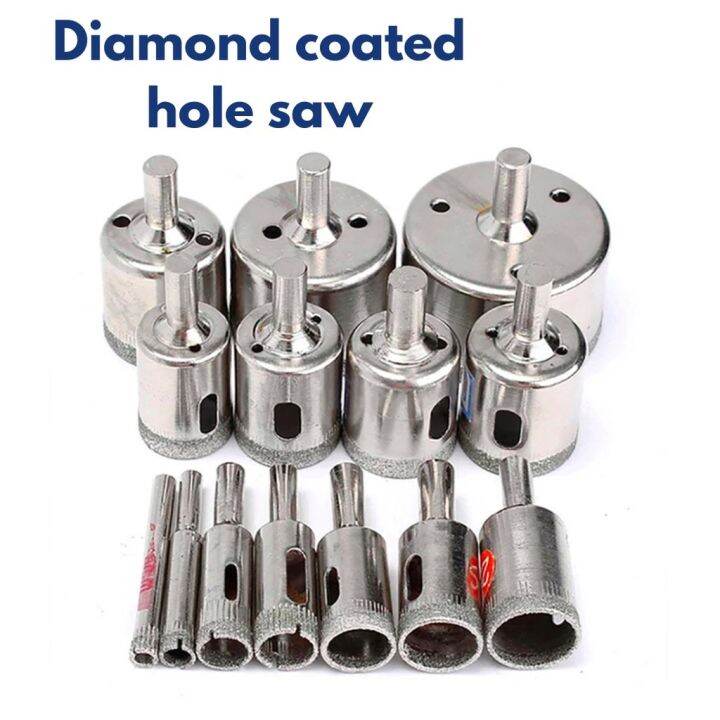Diamond Coated Hole saw Drill Bit for Glass, Ceramics, Floor Tiles ...
