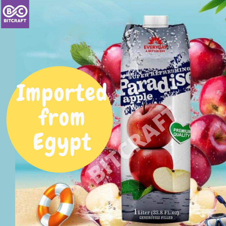 Paradise Apple Juice Drink 1L Imported from Egypt Premium Quality ...