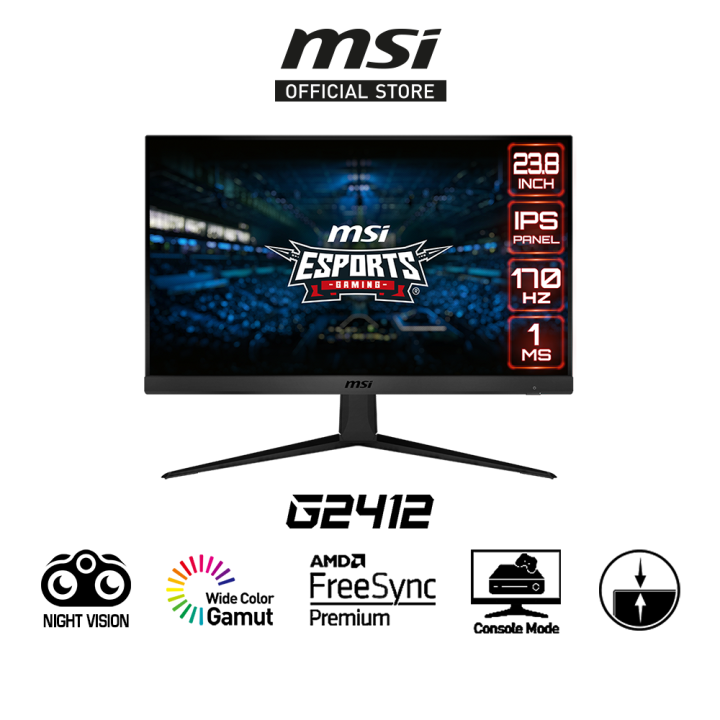 MSI Gaming Monitor Optix G2412 ( 23.8 Inch | FHD| IPS | 170Hz ) | Lazada