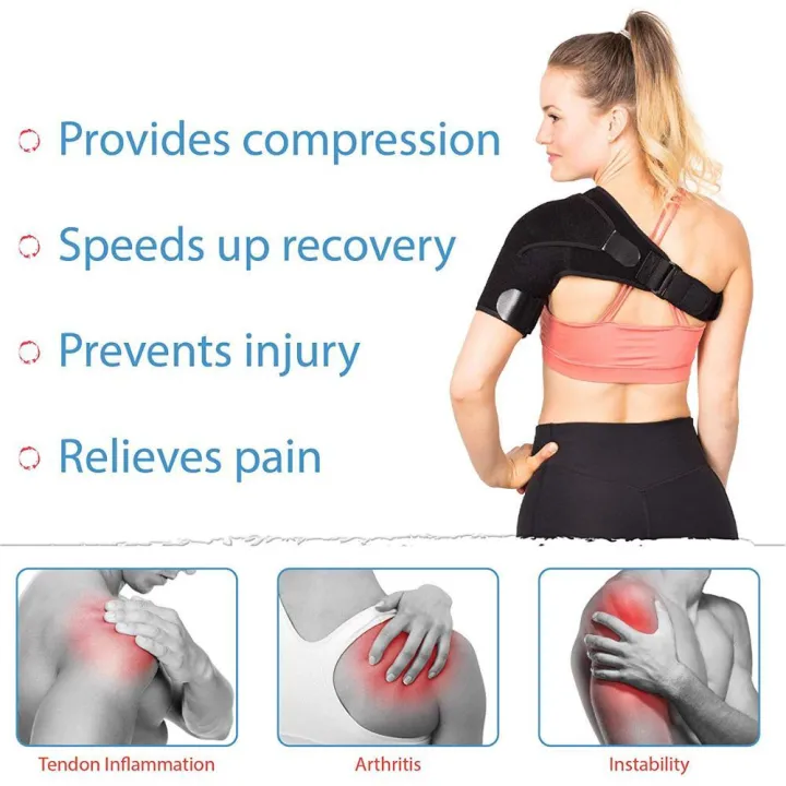 Adjustable Shoulder Support Bandage Protector Brace Guard Strap Wrap ...