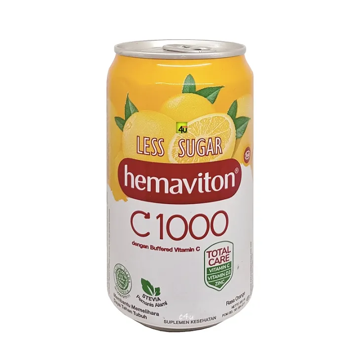 Hemaviton C1000 - Buffered Vitamin C LESS SUGAR Drink - 330ml KALENG ...
