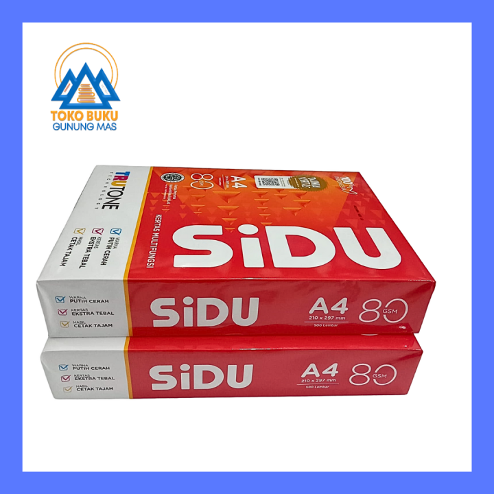 KERTAS HVS SIDU A4 80 GSM | Lazada Indonesia