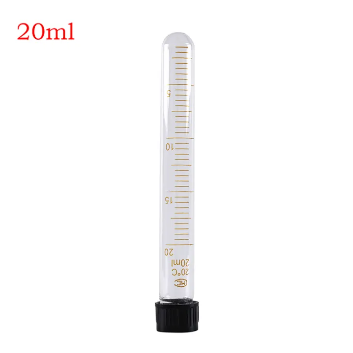[Up Top] 1pc Screw top graduated glass test tubes screw caps with ...