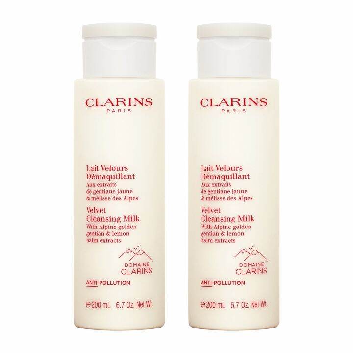 2X Clarins Velvet Cleansing Milk Alpine golden lemon balm extracts ...