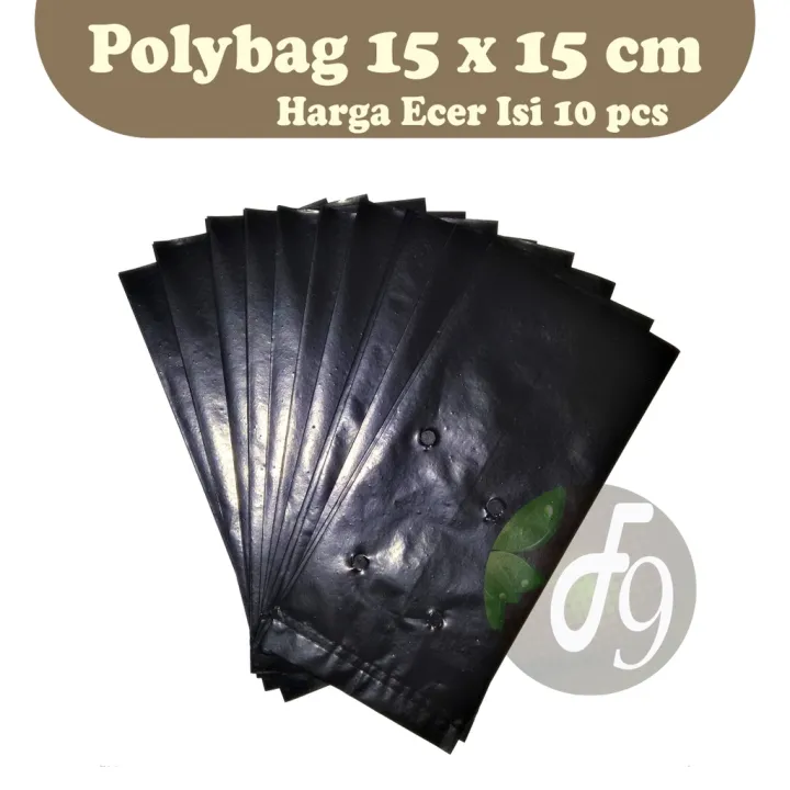 Polybag 15X15 10 lembar - plastik polybag polibag semai tanaman 10 pcs ...
