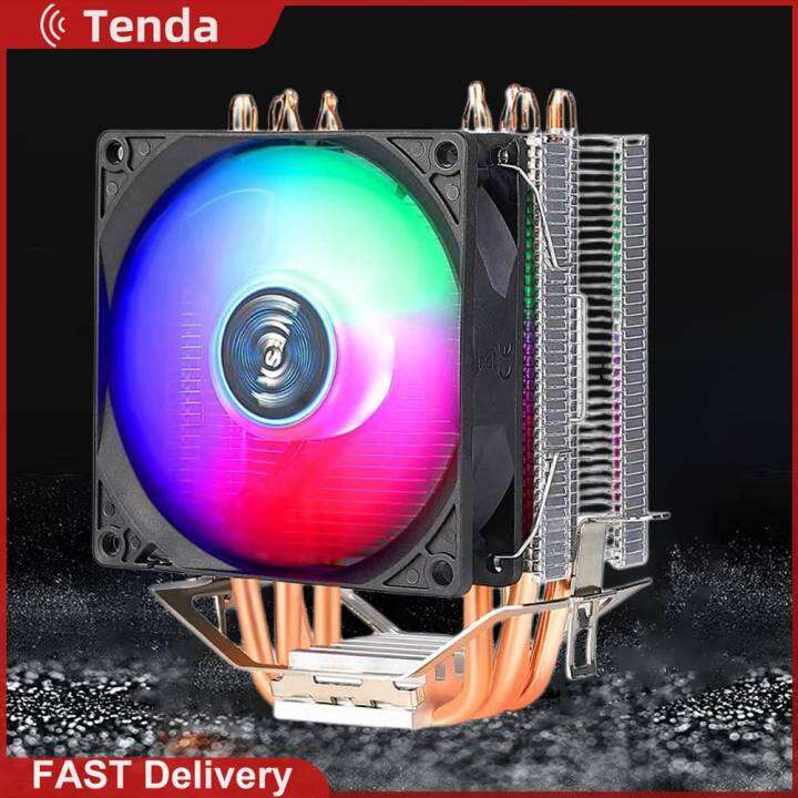 4 pipa panas pendingin CPU kipas angin pendingin RGB Radiator ...