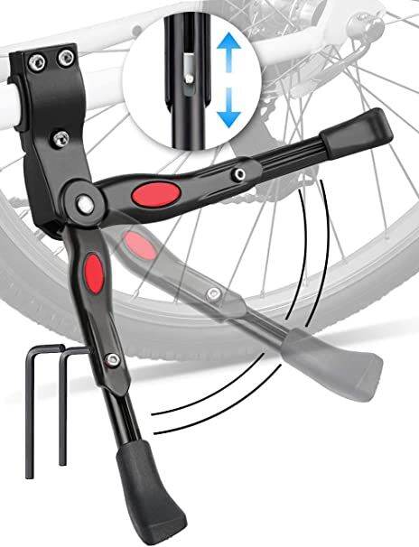 Universal Bike Side Stand Aluminum Adjustable Bicycle Foot Brace Bike ...