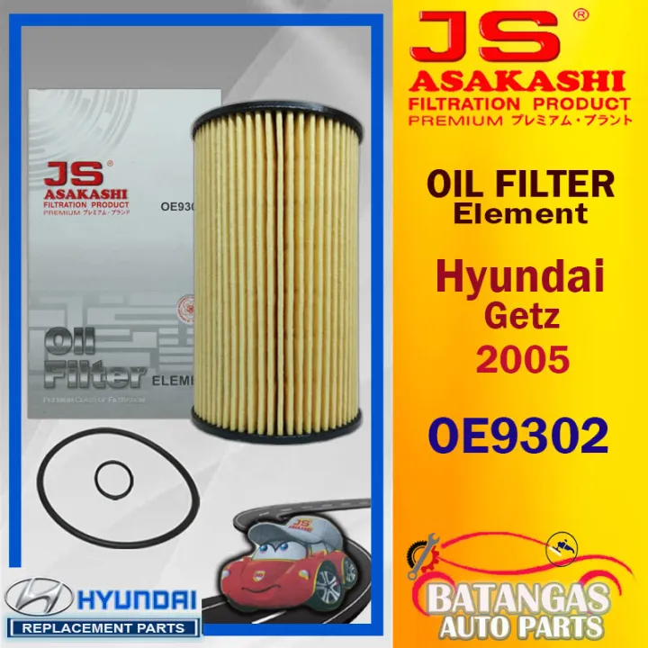 Oil Filter Element Hyundai Getz 2005 JS Asakashi OE9302 | Lazada PH