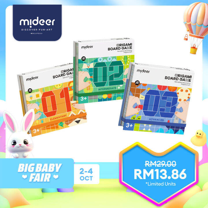 Mideer Origami Board Paper Folding Game - Versatile Geometry Papercraft ...