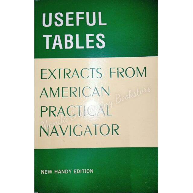 Useful Tables Extracts from American Practical Navigator New Handy ...