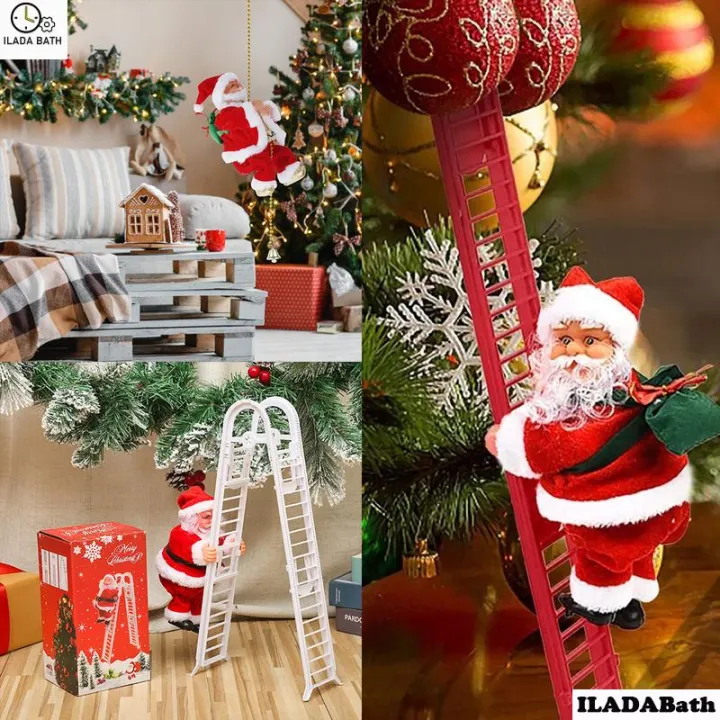 Electric Climbing Santa Claus Battery Powered Santa Claus Climbing ...