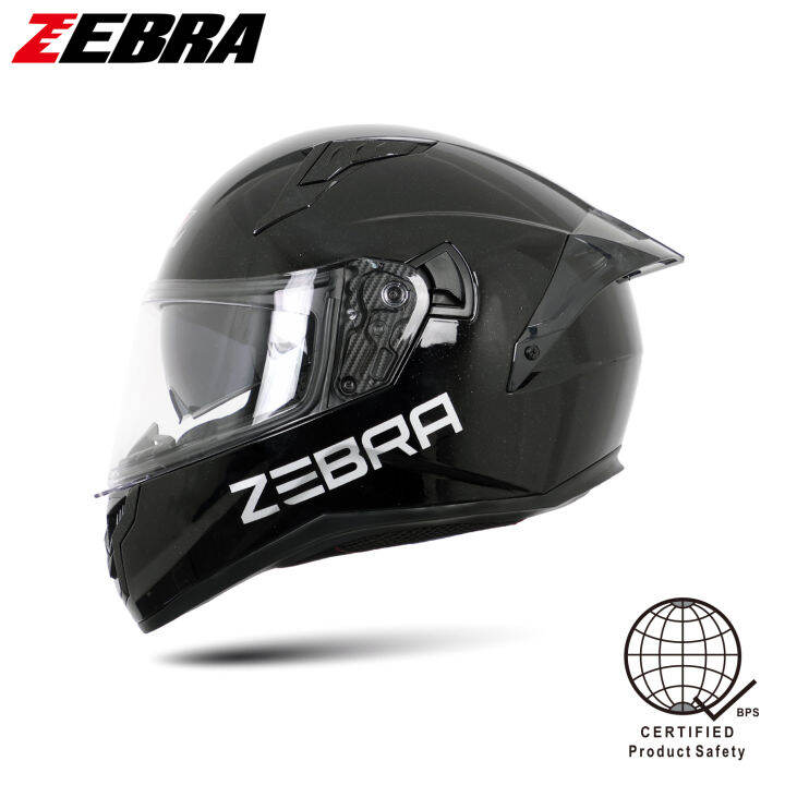 ZEBRA A5009 Rally Plain Color Full Face Dual Visor Motorcycle Helmet W ...