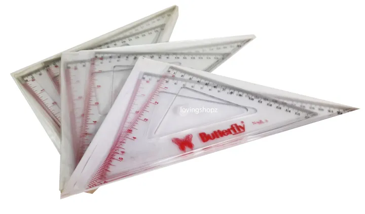 Penggaris Segitiga Butterfly No.8 | Lazada Indonesia