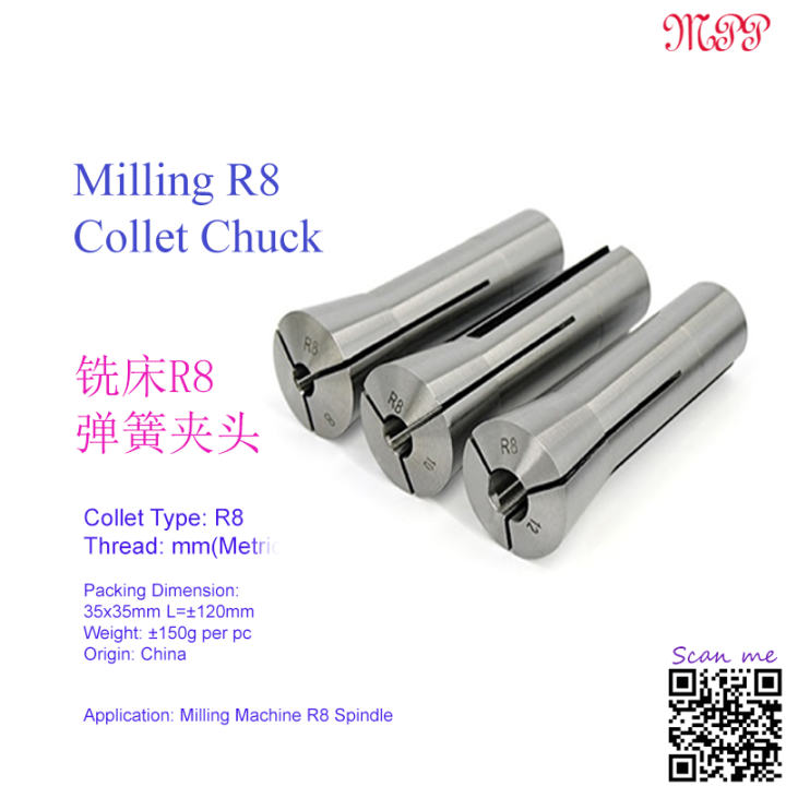 Metric R8 Collet Spring Chuck Conventional NC CNC Milling Drilling ...