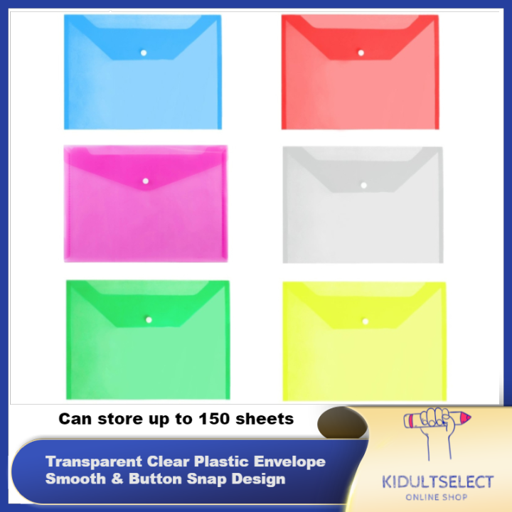 5 pieces Short & Long Plastic Envelopes and Mailers Transparent/Clear ...