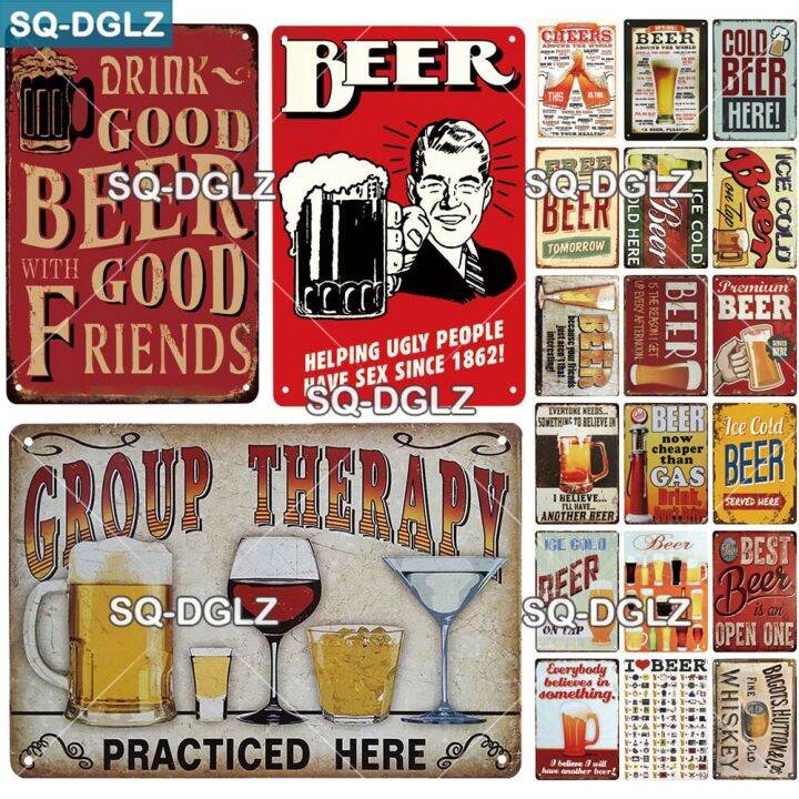 DRINK GOOD BEER WITH GOOD FRIENDS Metal Sign Vintage Metal Plates Cafe ...