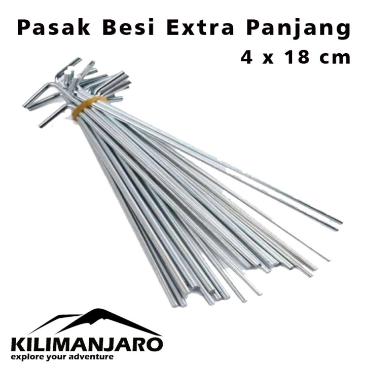 Pasak Tenda Murah Pasak Patok Flysheet Bahan Besi Nikel Extra Panjang ...