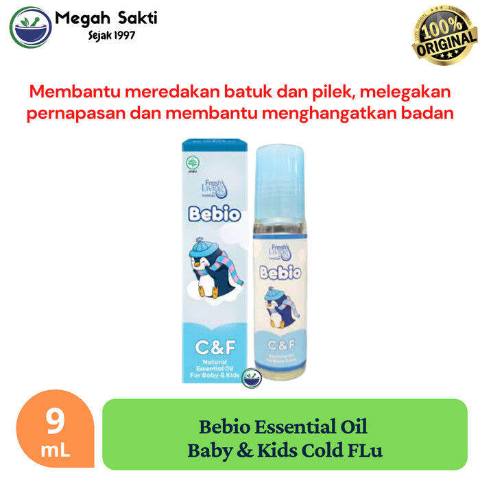 Bebio Essential Oil Baby Kids Cold Flu 9 mL - Minyak Batuk Pilek BIRU ...