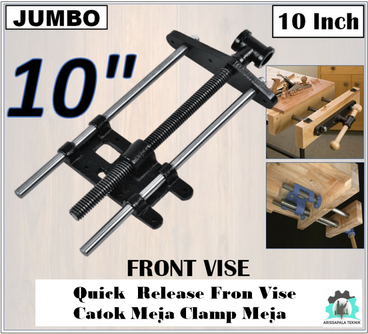 Front Vise Clamp Meja 10 inch Workbench Front Tail Vise Large Quick ...