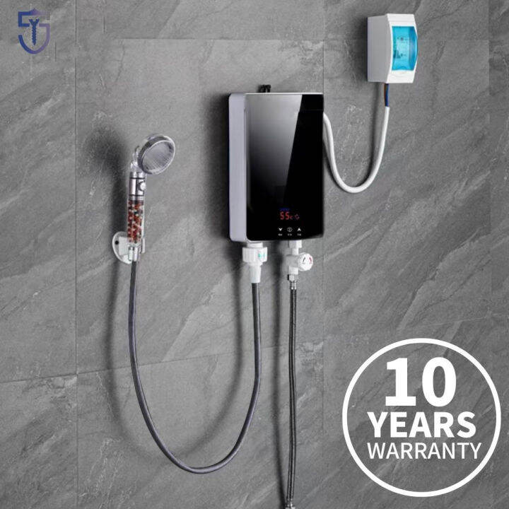 【Free Gift】Water heater 6000W instant electric shower heater set for ...