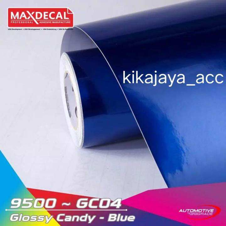 STIKER SKOTLET MOTOR MOBIL BLUE GLOSSY CANDY ukuran 1m x 50cm SKOTLET BIRU CANDY MAXDECAL GC04 ...